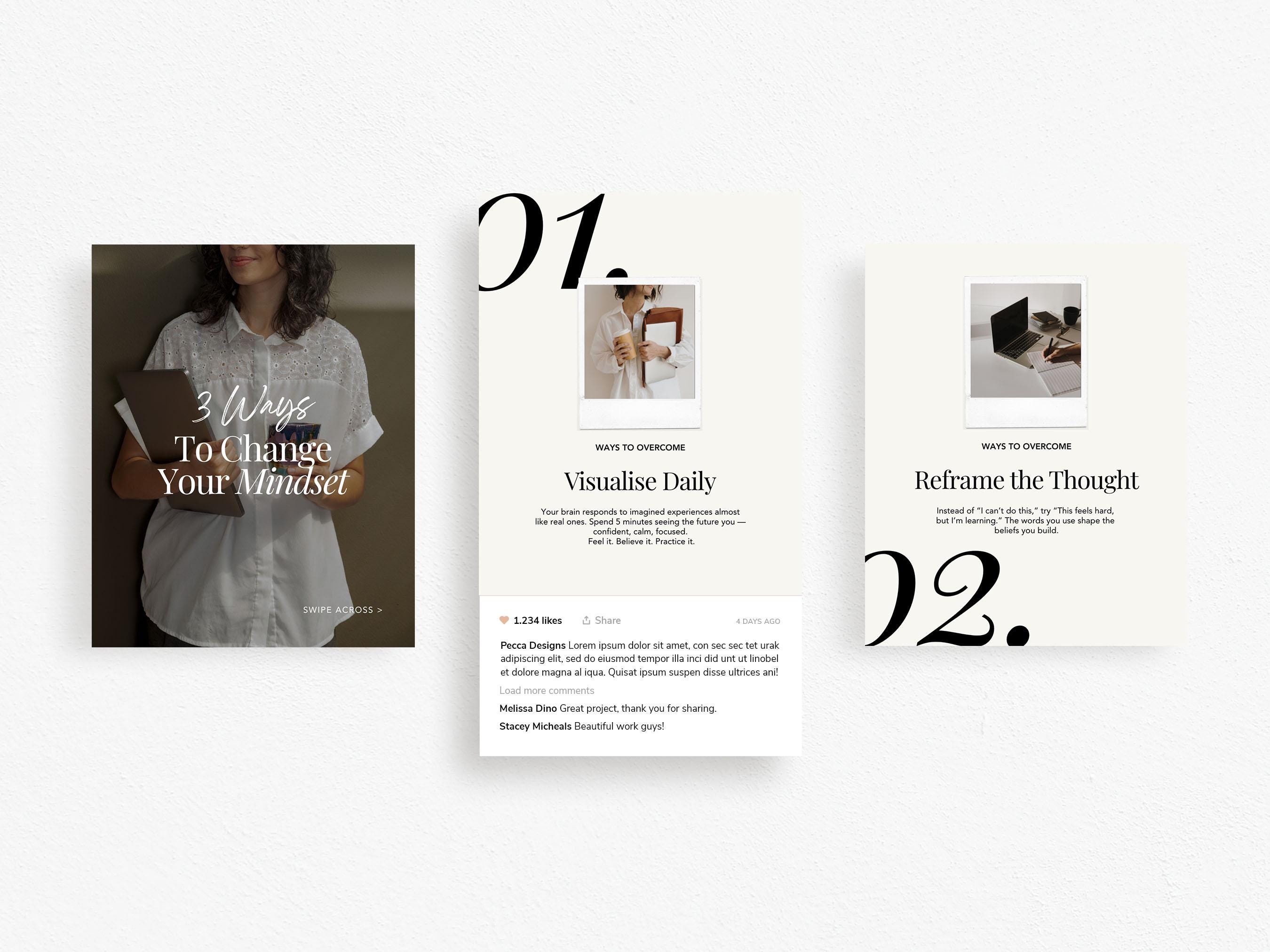 Instagram Coach Post Templates | Set of 30 | Service & Social Media ...