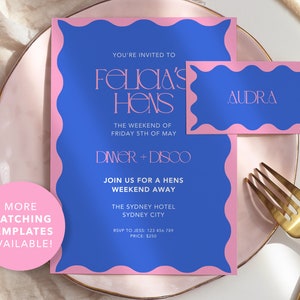 Modern Hens & Bridal Shower Party Games | Bachelorette Party | Wavy ...