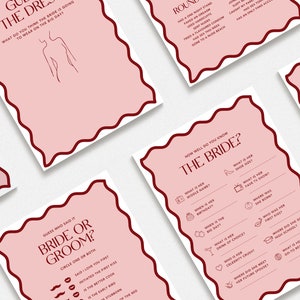 Modern Hens & Bridal Shower Party Games | Bachelorette Party | Wavy ...