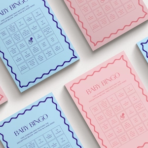 Baby Bingo Game | Modern Baby Shower Games | Instant Download | Print ...