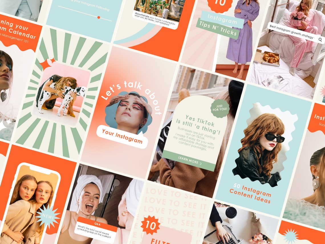 Bold Instagram Reel Cover & Story Templates Set of 15 PSD - Etsy