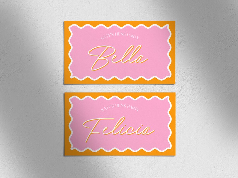 Printable Wavy Border Place Cards Custom Place Cards - Etsy Australia