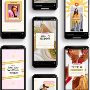 Bold Instagram Reel Cover & Story Templates | Set of 15 | Canva ...