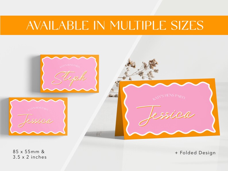 Printable Wavy Border Place Cards Custom Place Cards - Etsy Australia