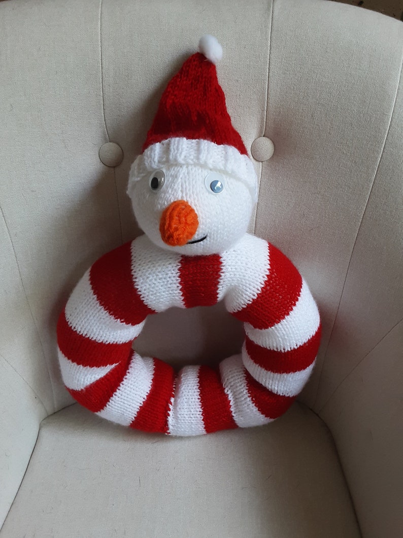 Snowman Christmas Wreath Knitting Pattern *DIGITAL DOWNLOAD* - Etsy