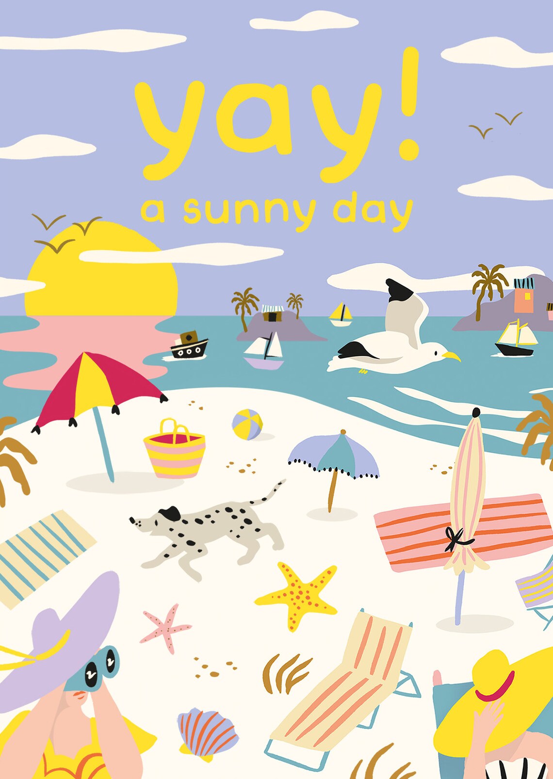 Buy Card A6 Sunny Day Greeting Card / Postcard Online in India - Etsy