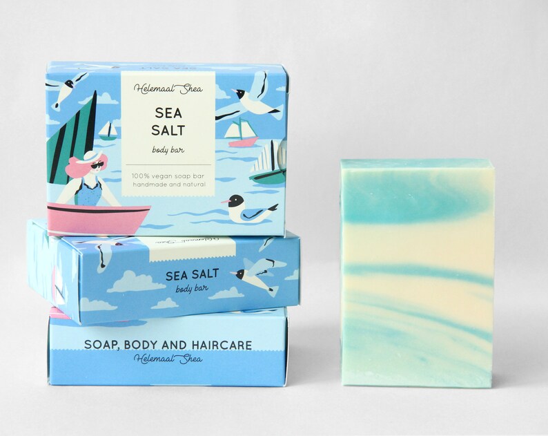 Body bar 'Sea Salt' Vegan body soap bar Vegan | Etsy
