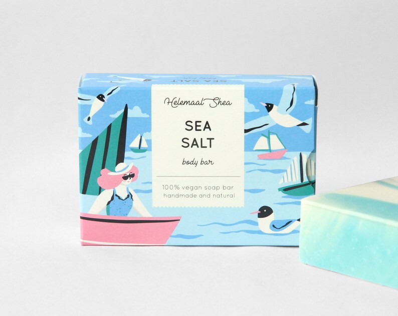 Body bar 'Sea Salt' Vegan body soap bar Vegan | Etsy