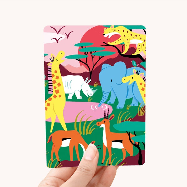 Safari Postcards - Etsy