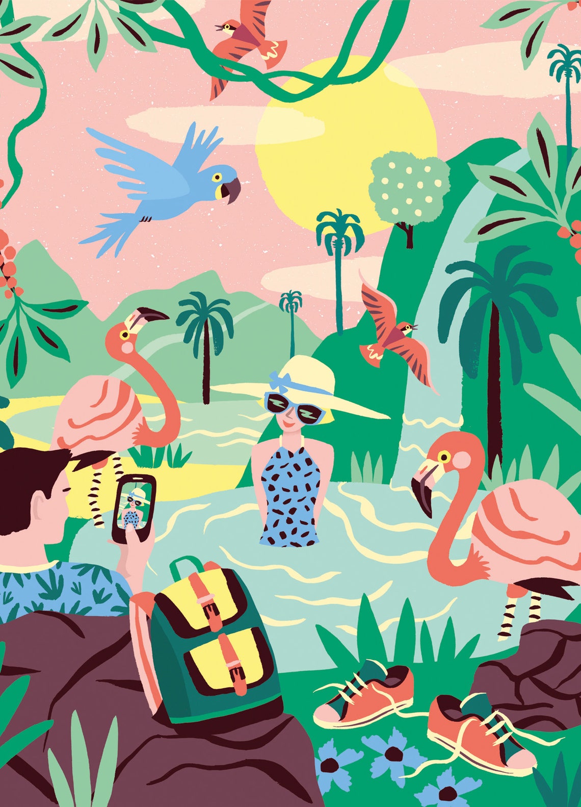 Postcard Tropical Paradise Greeting Card / Postcard Holidays - Etsy