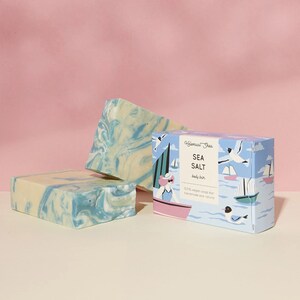 Body Bar 'sea Salt' Vegan Body Soap Bar Vegan Handmade Soap, 100% ...