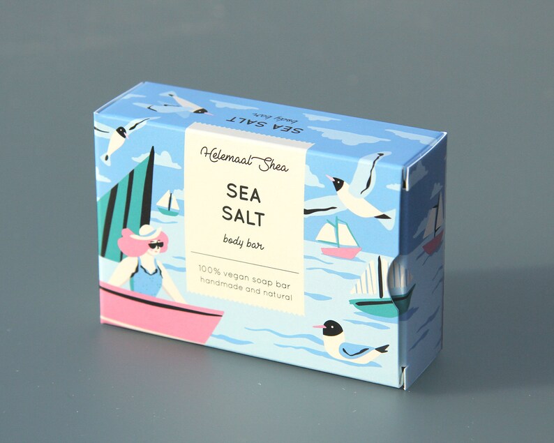 Body bar 'Sea Salt' Vegan body soap bar Vegan | Etsy