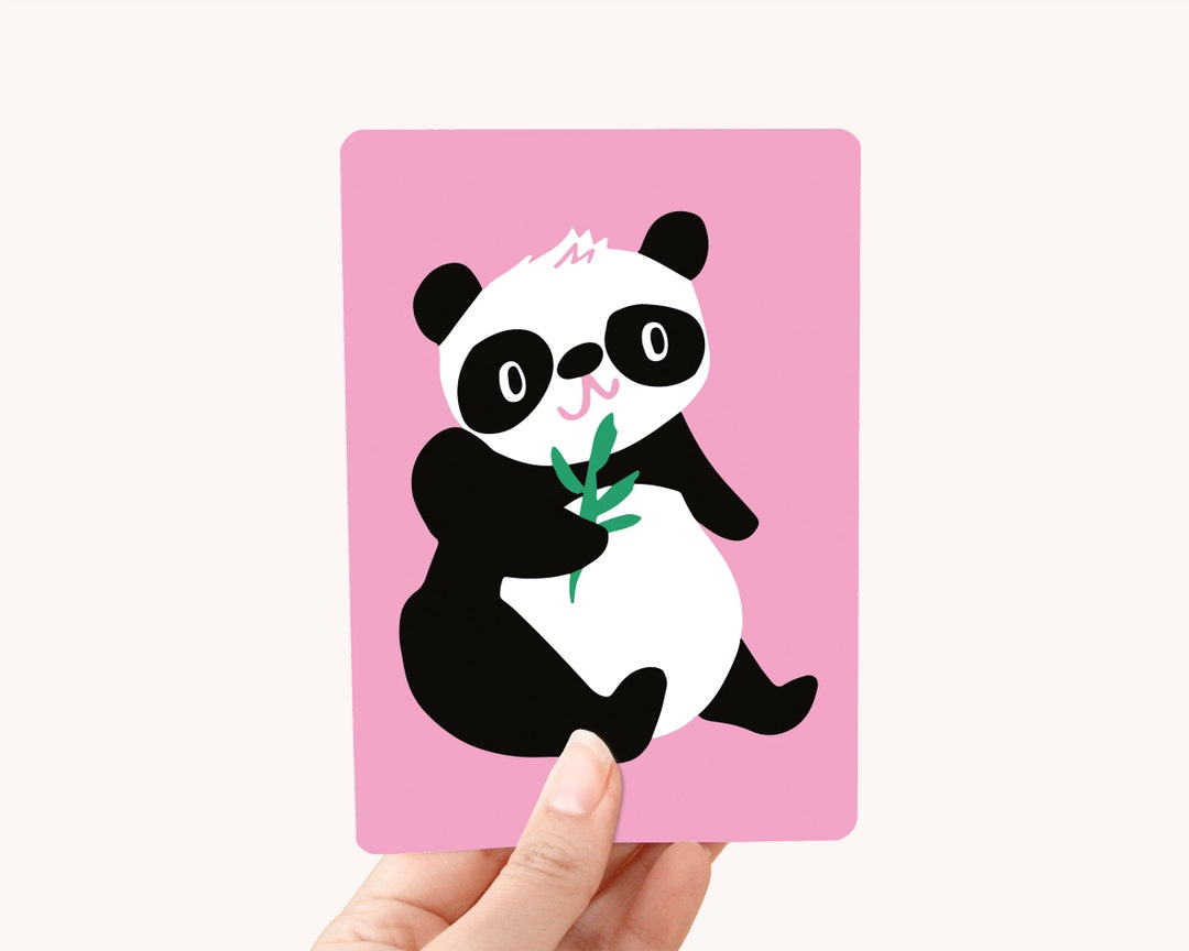 Postcard A6 Panda - Greeting Card for Kids - Etsy