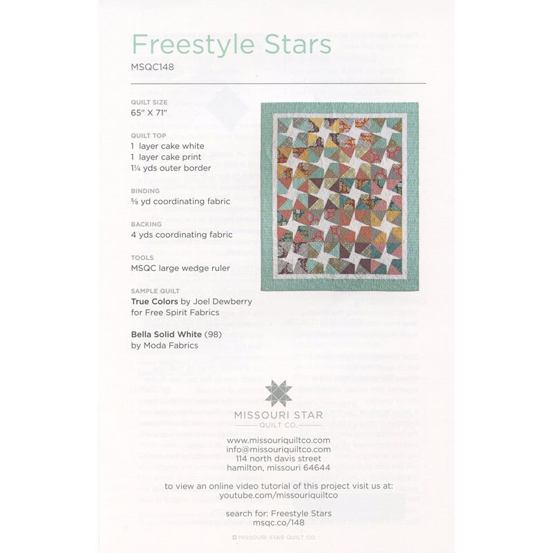 Digital Download Freestyle Stars Quilt Pattern by MSQC for - Etsy