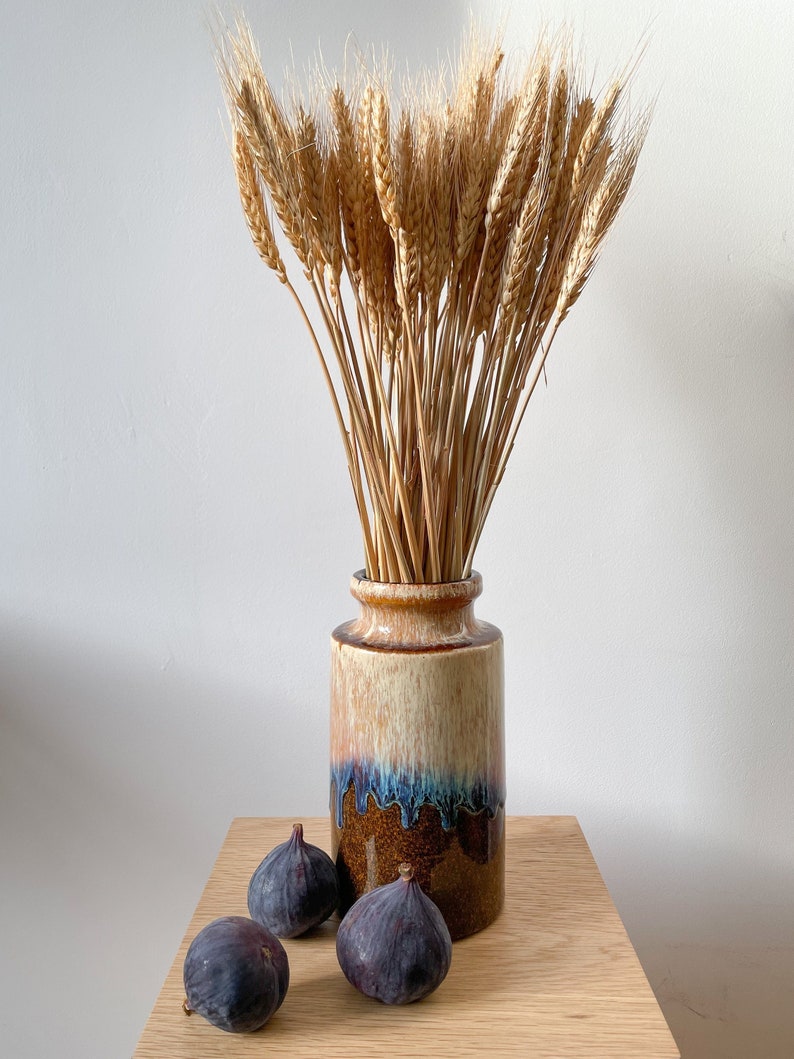 Vintage West German Pottery Scheurich Running Glaze Vase Mid - Etsy