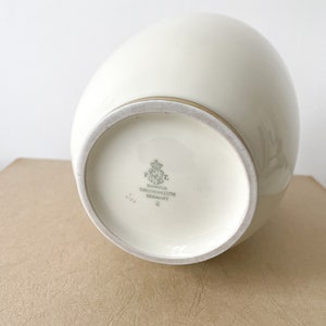 Art Deco Porcelain Vase Ivory Gold Rim Bavaria, Germany Mid Century ...