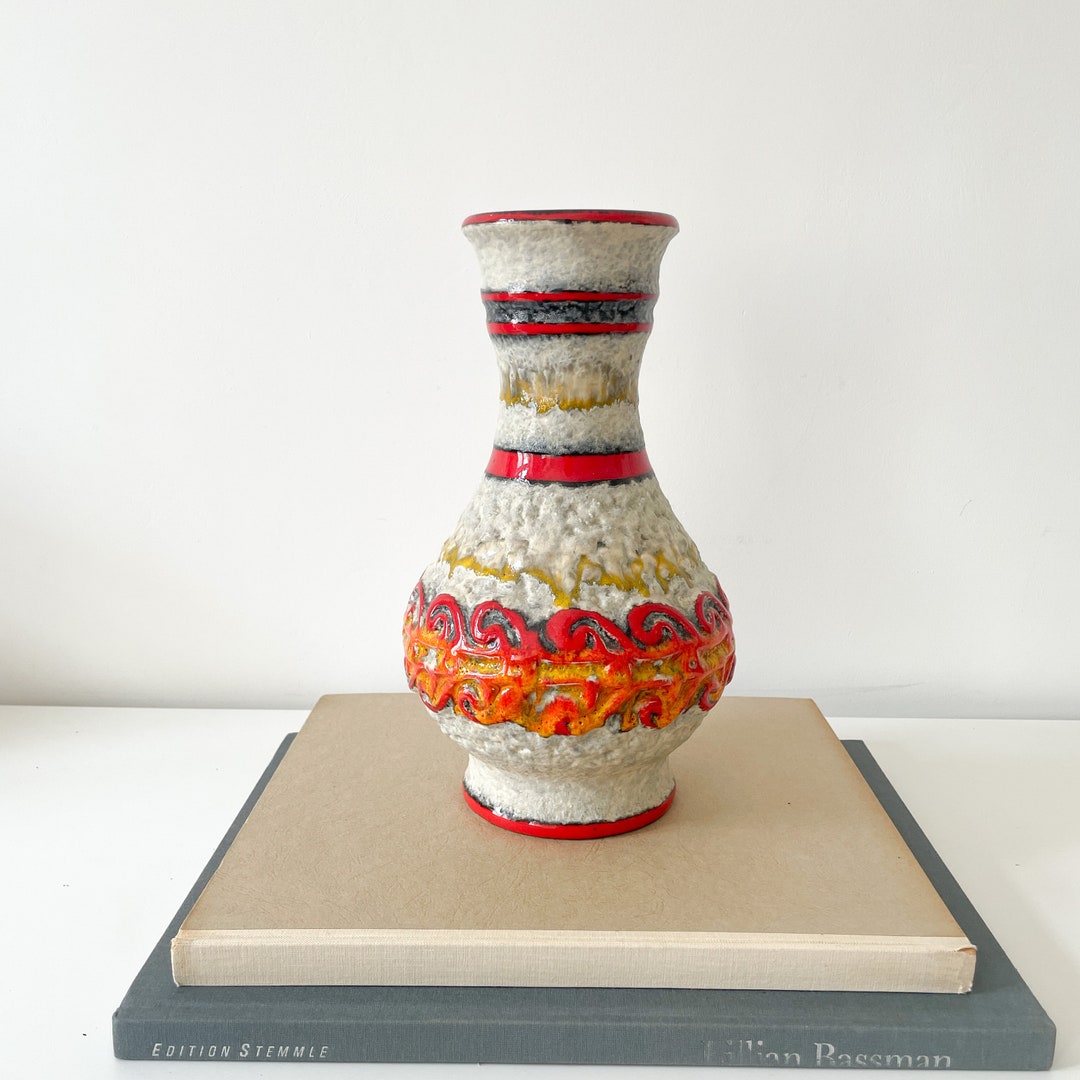 Vintage Mid Century Modern Ü-keramik Uebelacker Fat Lava Crusty Drip ...