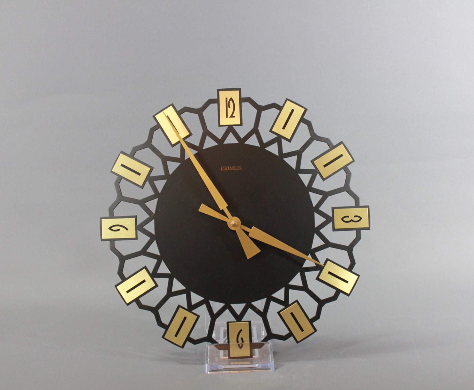 Mid Century Starburst Wall Clock by PRIMUS German Vintage Kitchen Clock ...