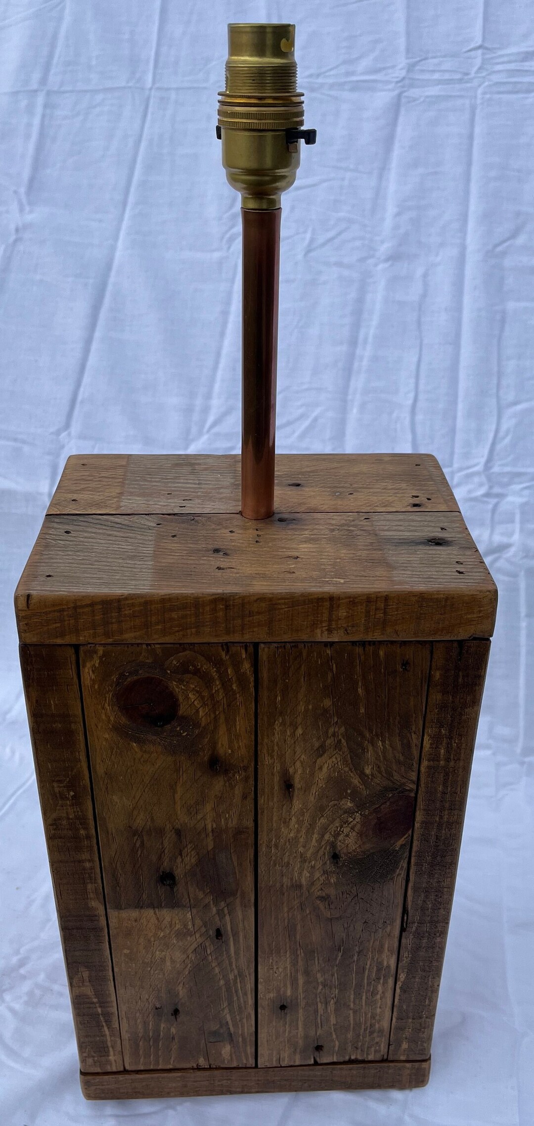 Rustic Wood Lamp Base Made From Reclaimed Pallet Wood - Etsy