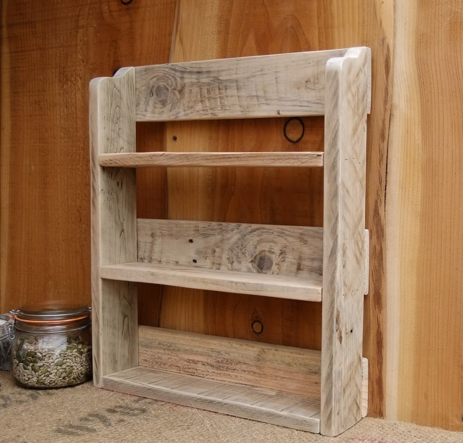 Large Rustic Spice Shelf / Kitchen Herb Rack / Spice Rack / - Etsy