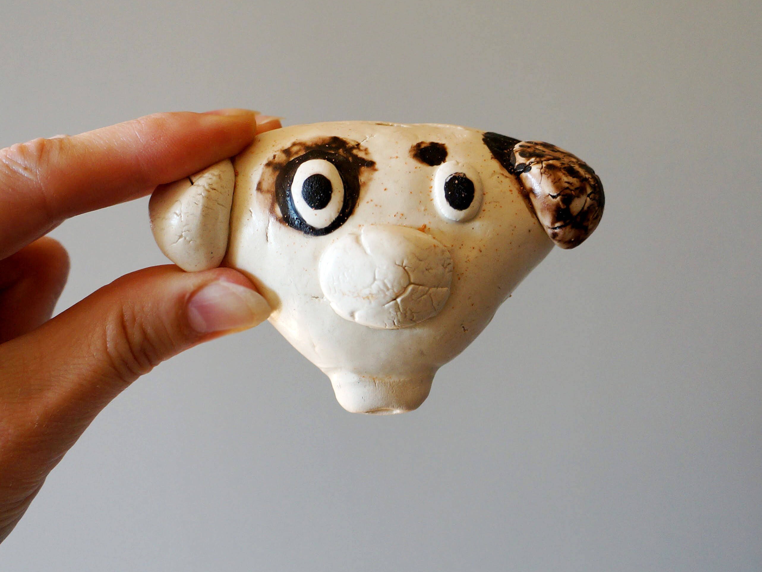 DOG FIGURINE Whistle, Gift for Pet Lover, Organic Children Toy ...