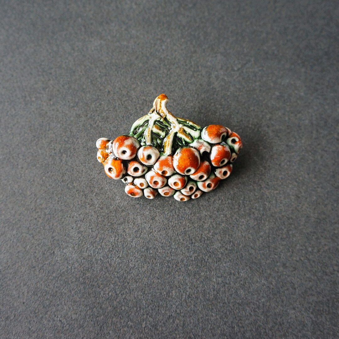Rowan Berry Bunch Brooch, Mountain Ash Jewelry, Protection Amulet - Etsy