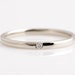 2 Mm Single Diamond Ring 14K / 18k White Gold Smooth Wedding - Etsy