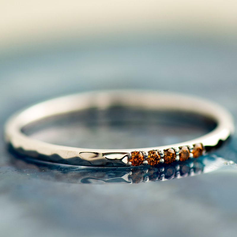 Brown Diamond Ring - Etsy
