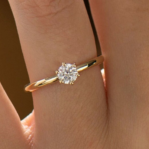 Dainty Engagement Ring - Etsy