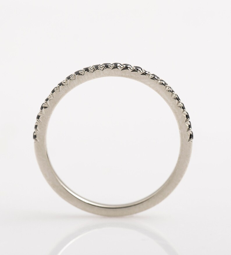 Black Diamond Ring, Pave Black Diamonds, 14k / 18k White Gold Ring ...