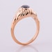 Volcano Black - 18K Rose Gold Ring, Black Diamond Ring, Solitaire ...