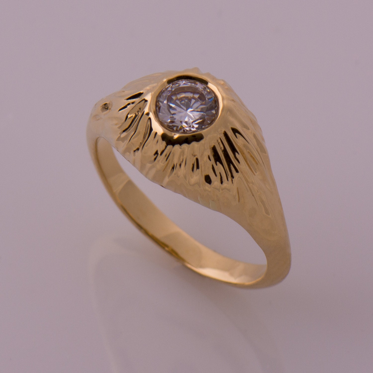 Volcano 1 18K Yellow Gold Engagement Ring Nature Ring - Etsy Israel