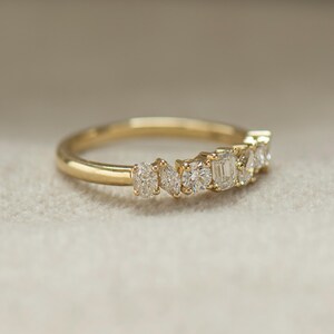 Multi Shape Diamonds Ring, 14K / 18K Yellow Gold, Diamond Ring ...