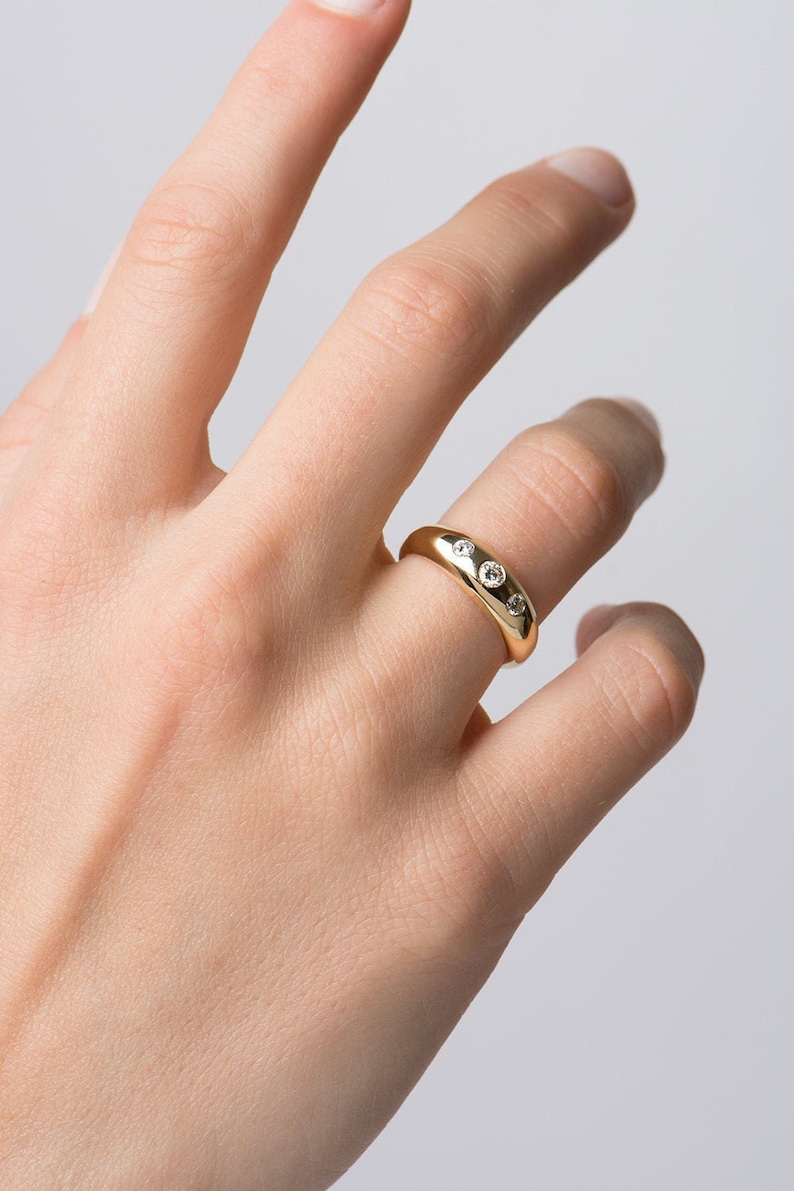 Bombe Universe Engagement Ring 18K/14K Yellow Gold Ring - Etsy