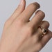 Volcano Black - 18K Rose Gold Ring, Black Diamond Ring, Solitaire ...