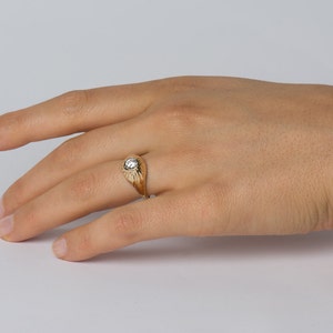Volcano 1 18K Yellow Gold Engagement Ring, Nature Ring, Diamond Ring ...