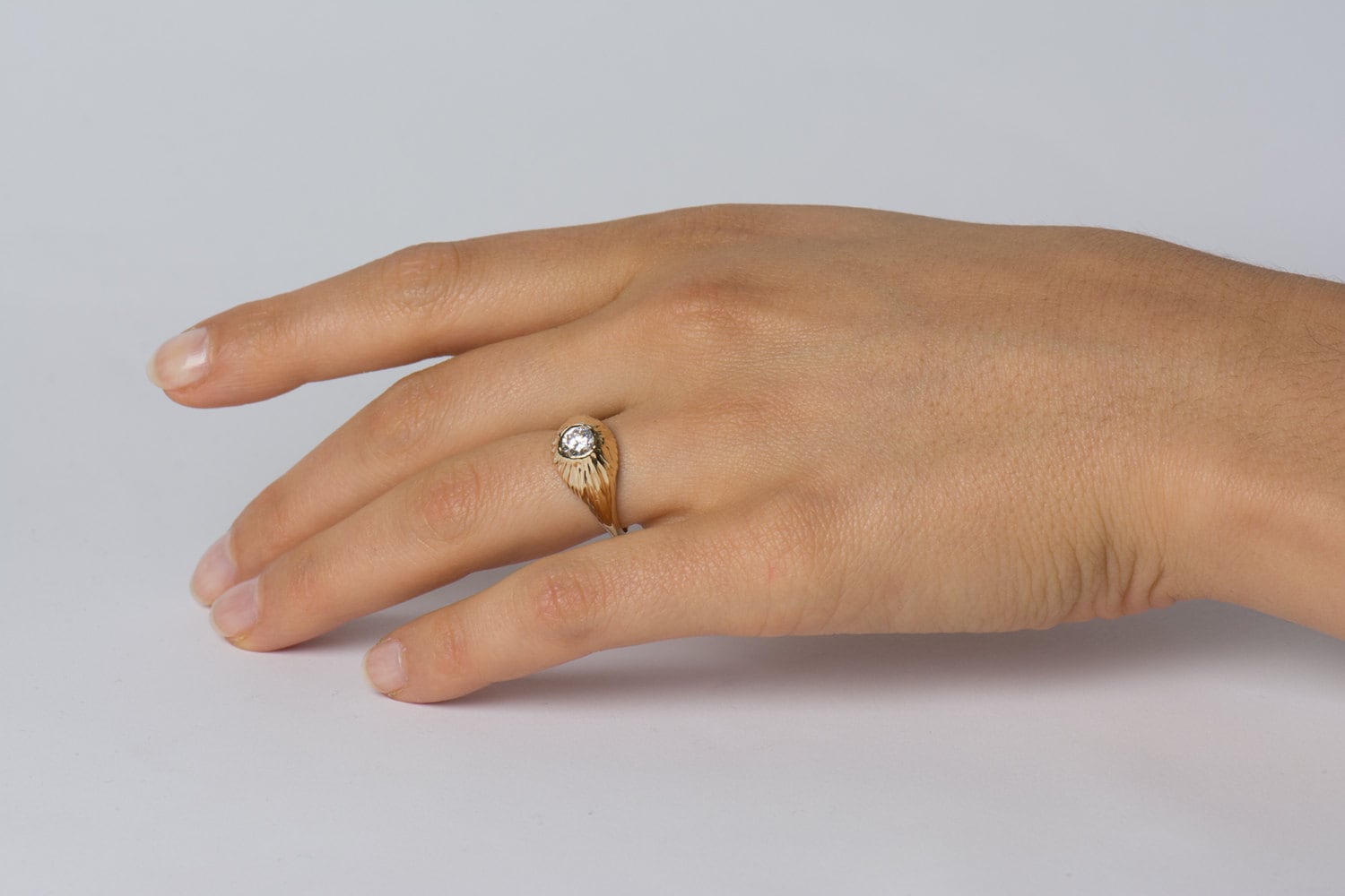 Volcano 1 18K Yellow Gold Engagement Ring Nature Ring - Etsy Israel