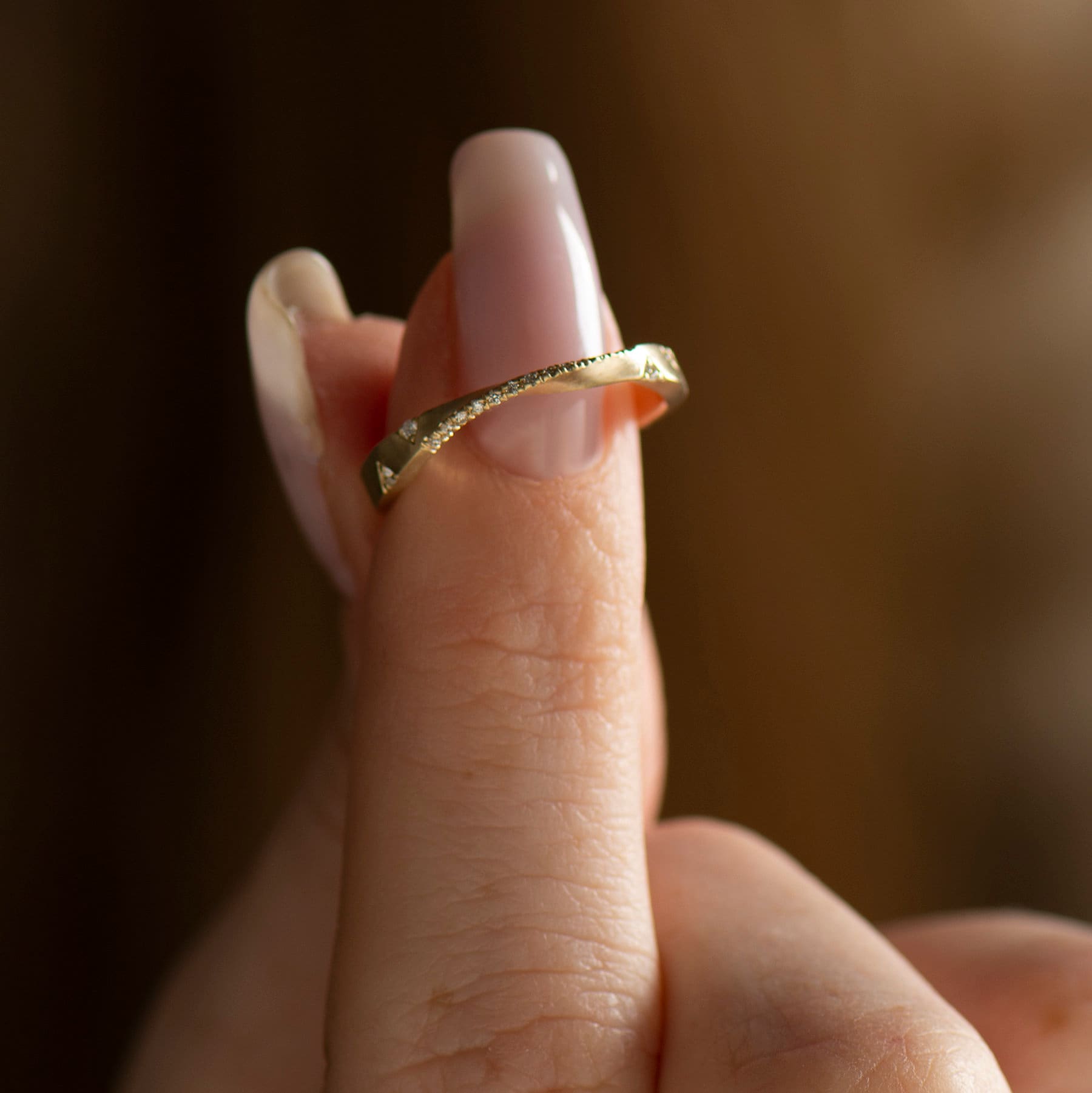 Mobius Wedding Ring 14K / 18K Yellow Gold Mobius Diamond | Etsy