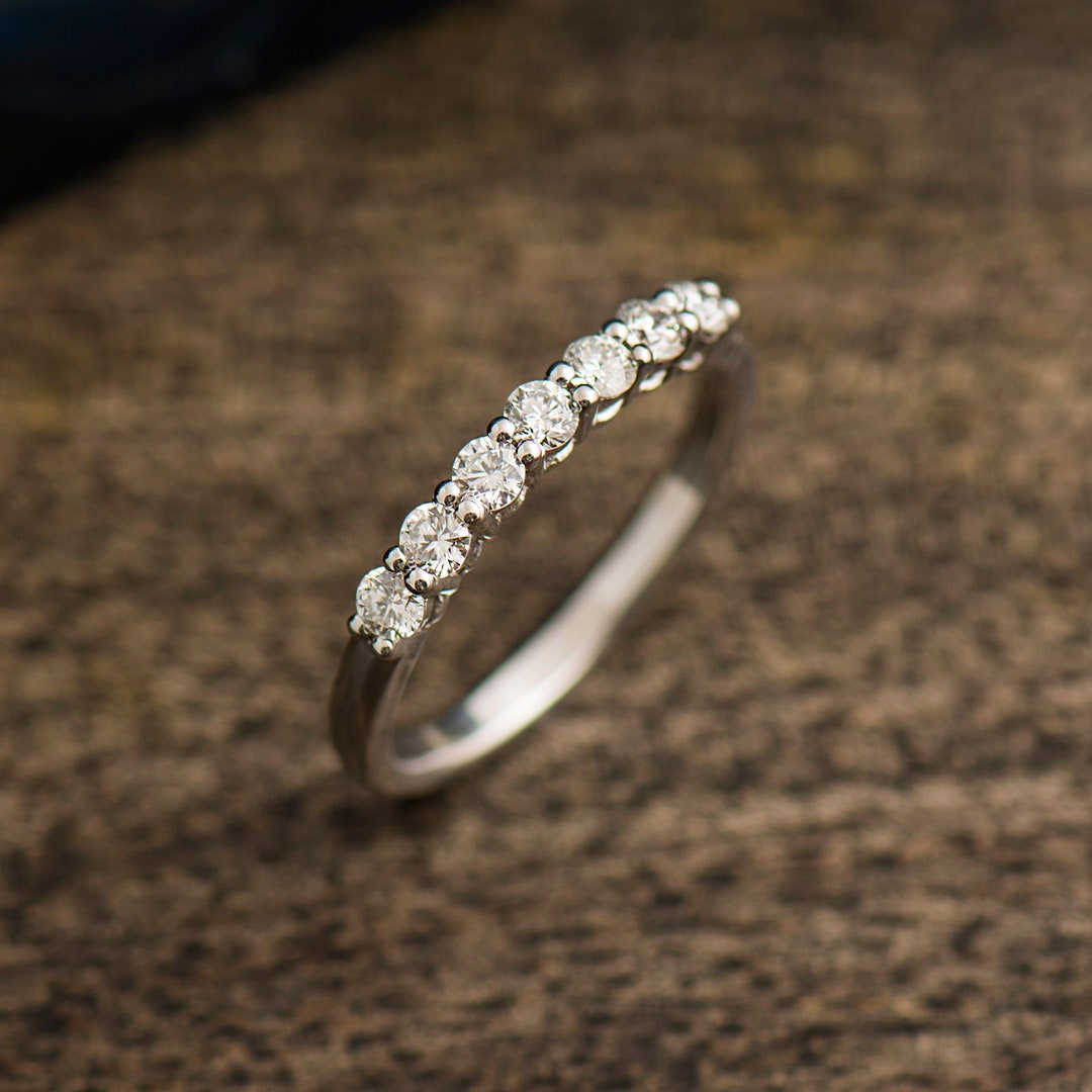 Seven Stones Diamond Ring, 14K / 18K Gold, Diamonds Wedding Ring ...