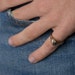 Volcano Black - 18K Rose Gold Ring, Black Diamond Ring, Solitaire ...
