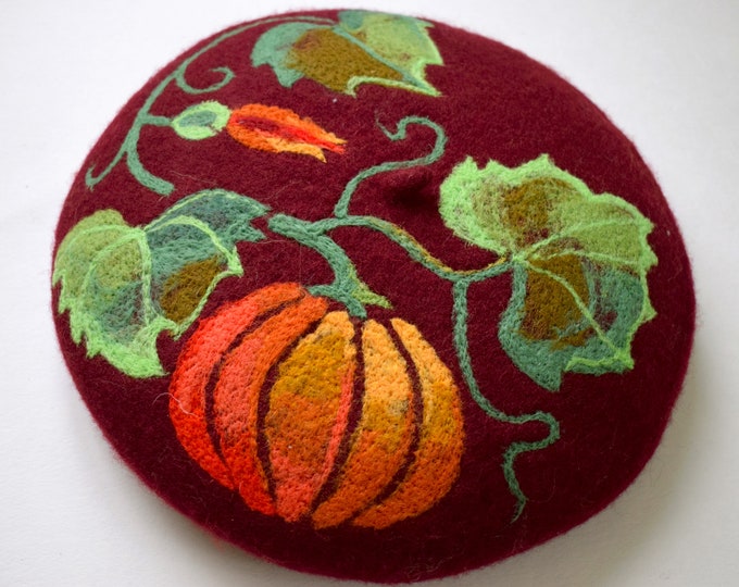 Wool Blue Beret Felted Hat Pattern French Beret Womens Wool Hat Womens ...