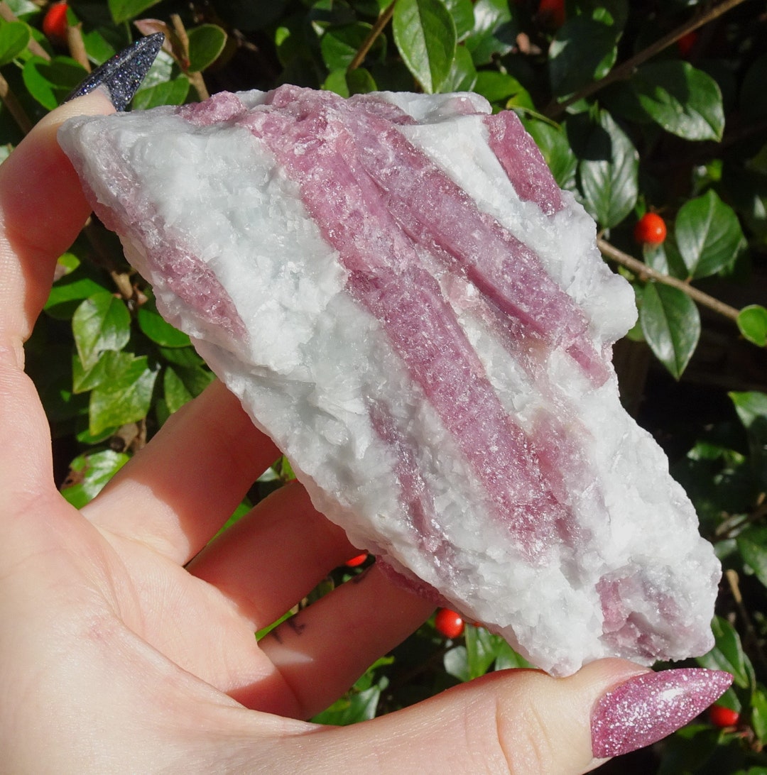 Raw / Natural Pink Tourmaline Chunk / Specimen 293g 12cm - Etsy
