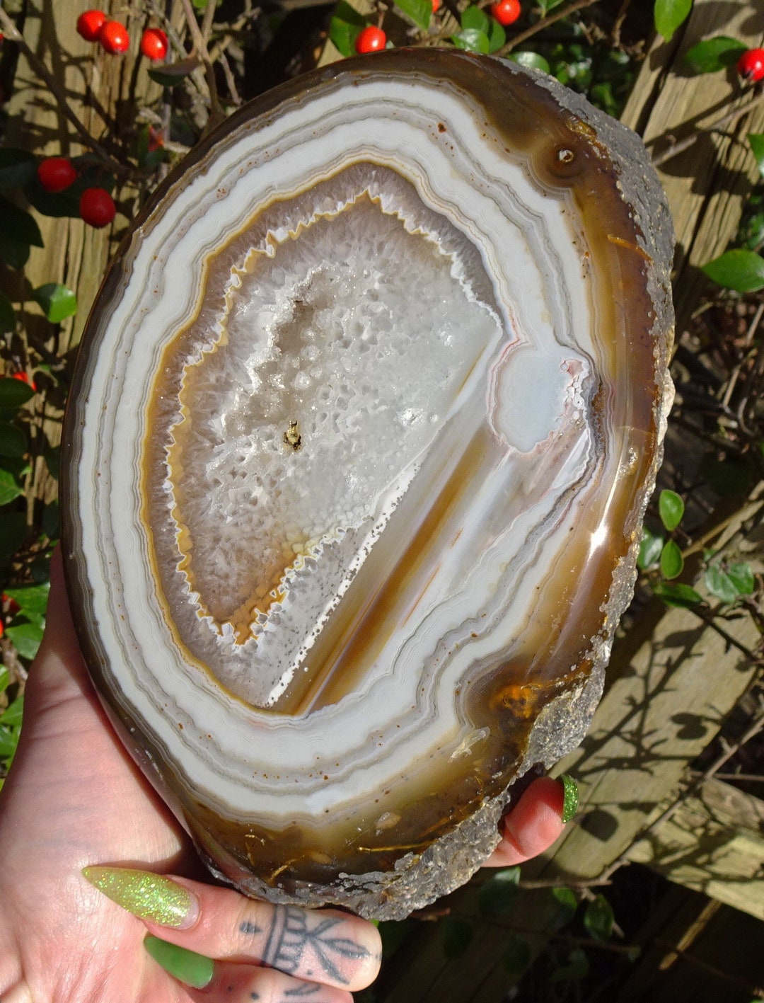 Extra Large Part Polished Carnelian Freeform on Stand 2.684kg 26cm Tall ...