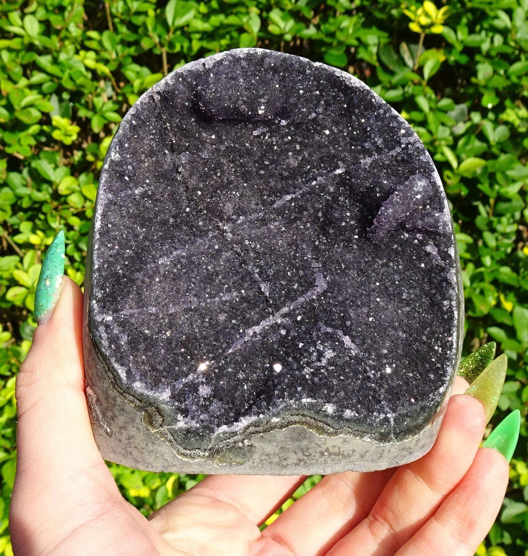 Large Raw Black Rainbow Amethyst AA Grade Cut Base 776g 10cm Tall - Etsy