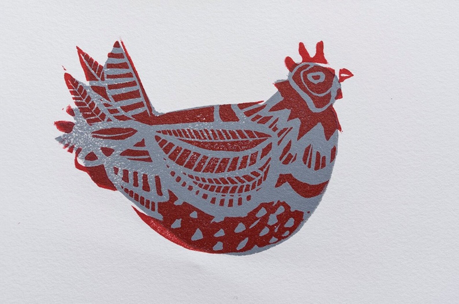 Hen 2, Linocut Print, Printmaking, Original Art, Hens, Chickens - Etsy