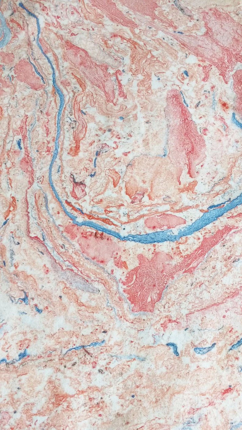 2.5 Yards Multi Colour Hand Marble Print Fabric Cotton - Etsy