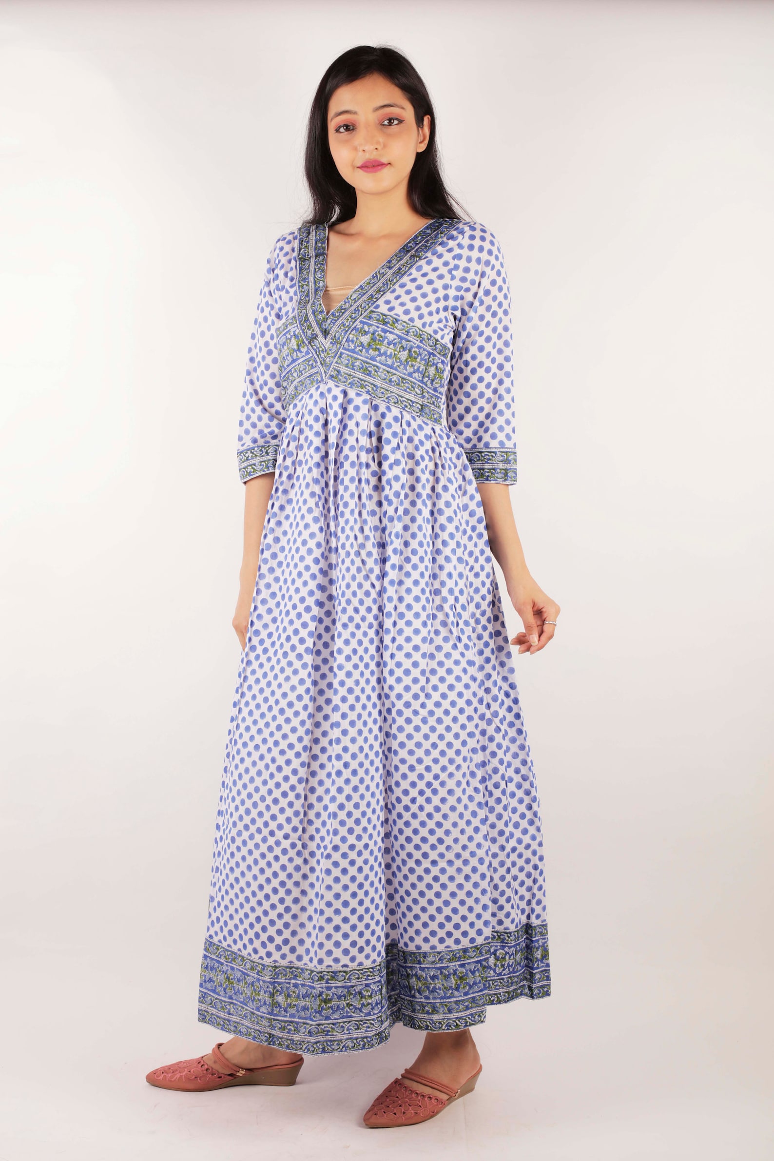 Block Print Dress, Hand Block Printed Dress, Indian Cotton Dress ...