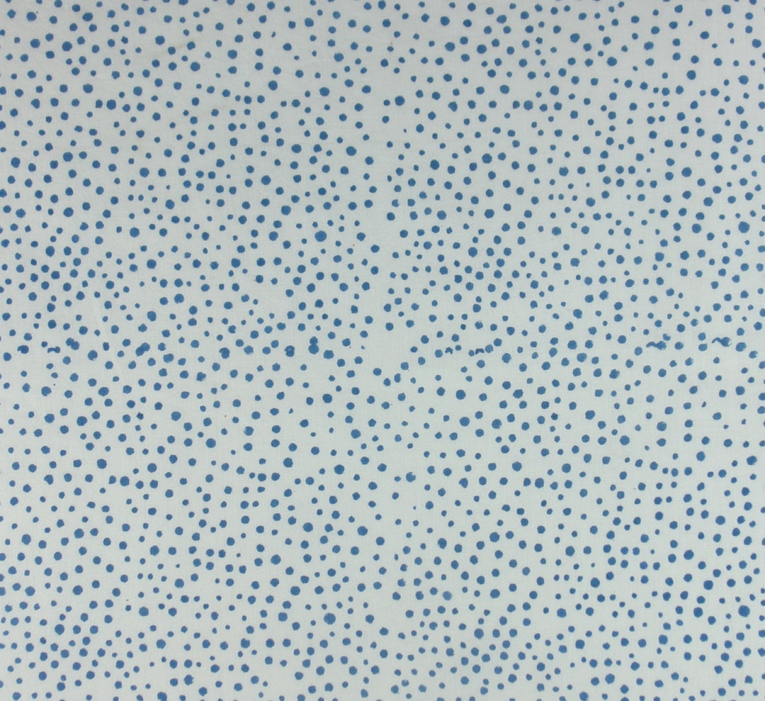 5 Yards Polka Dot Hand Block Print Fabric, Indian Cotton Fabric ...