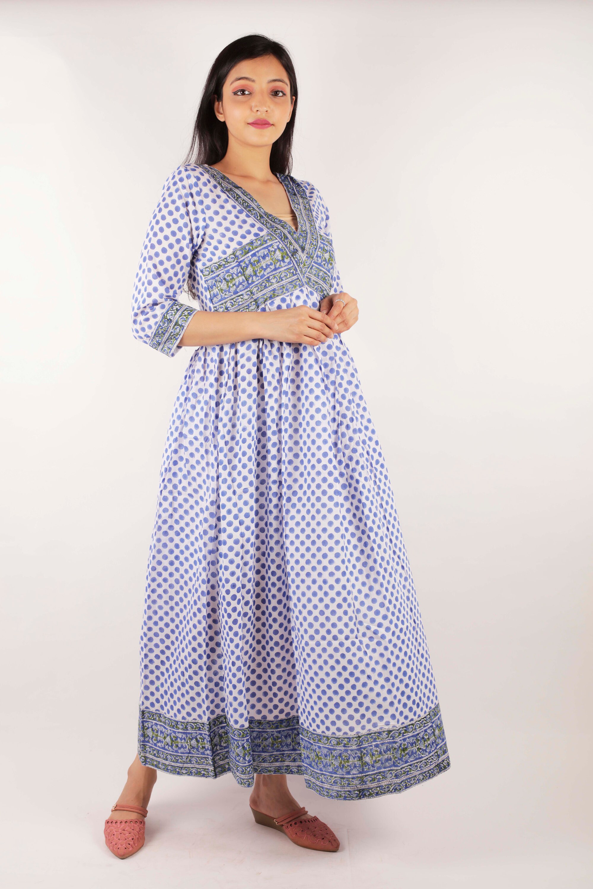 Block Print Dress, Hand Block Printed Dress, Indian Cotton Dress ...