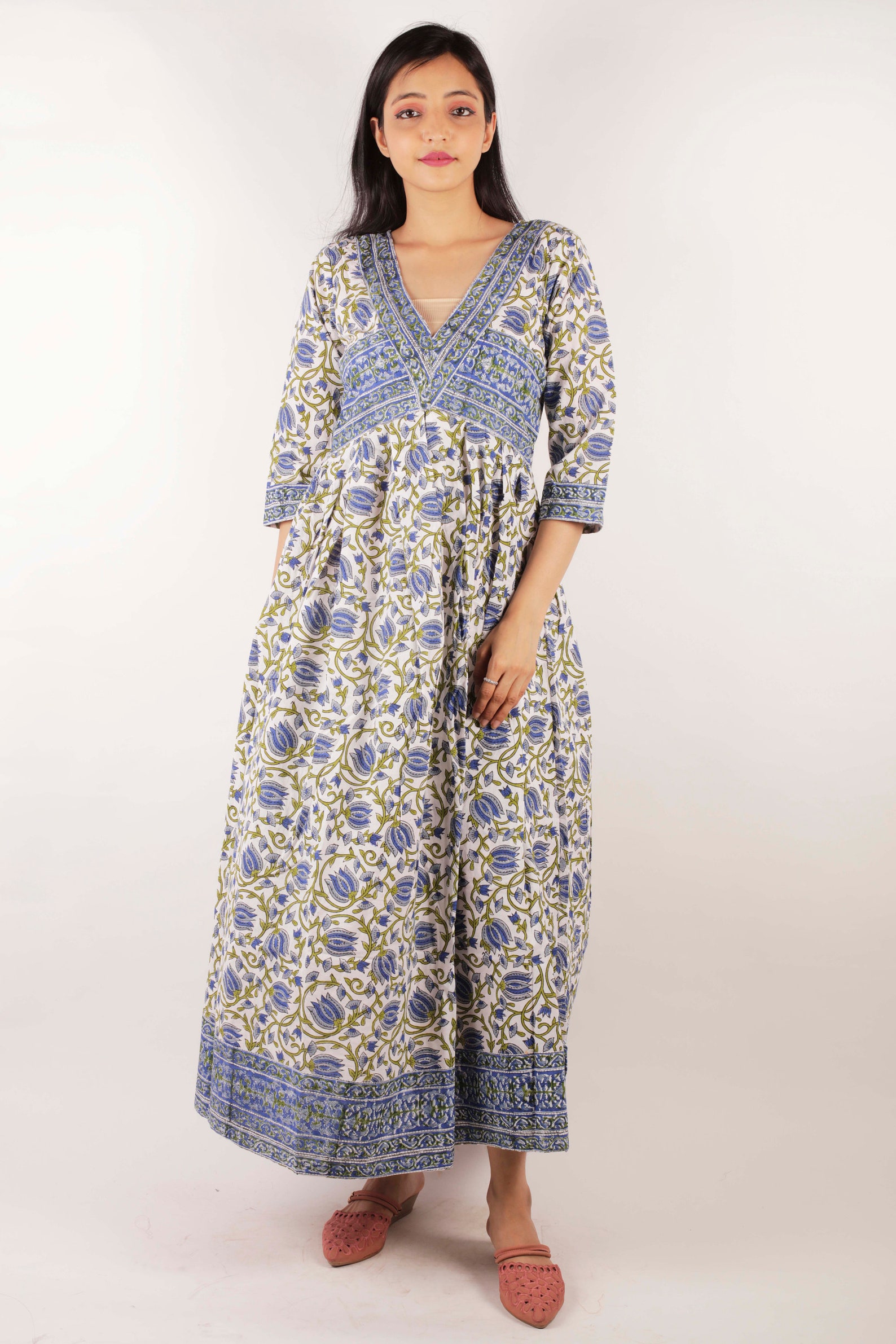 Block Print Dress Hand Block Printed Dress Indian Cotton - Etsy